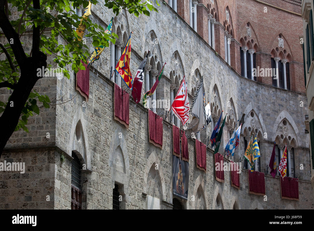 flags of the palio contrade july 2009 Stock Photo - Alamy