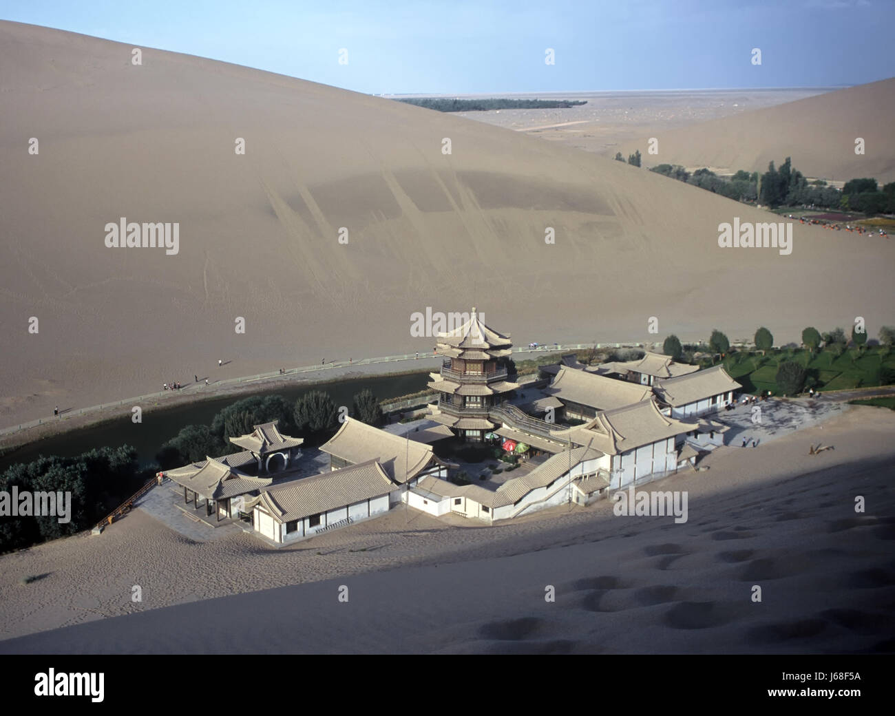 religion temple asia dunes buddhism china blue tower religion temple ...