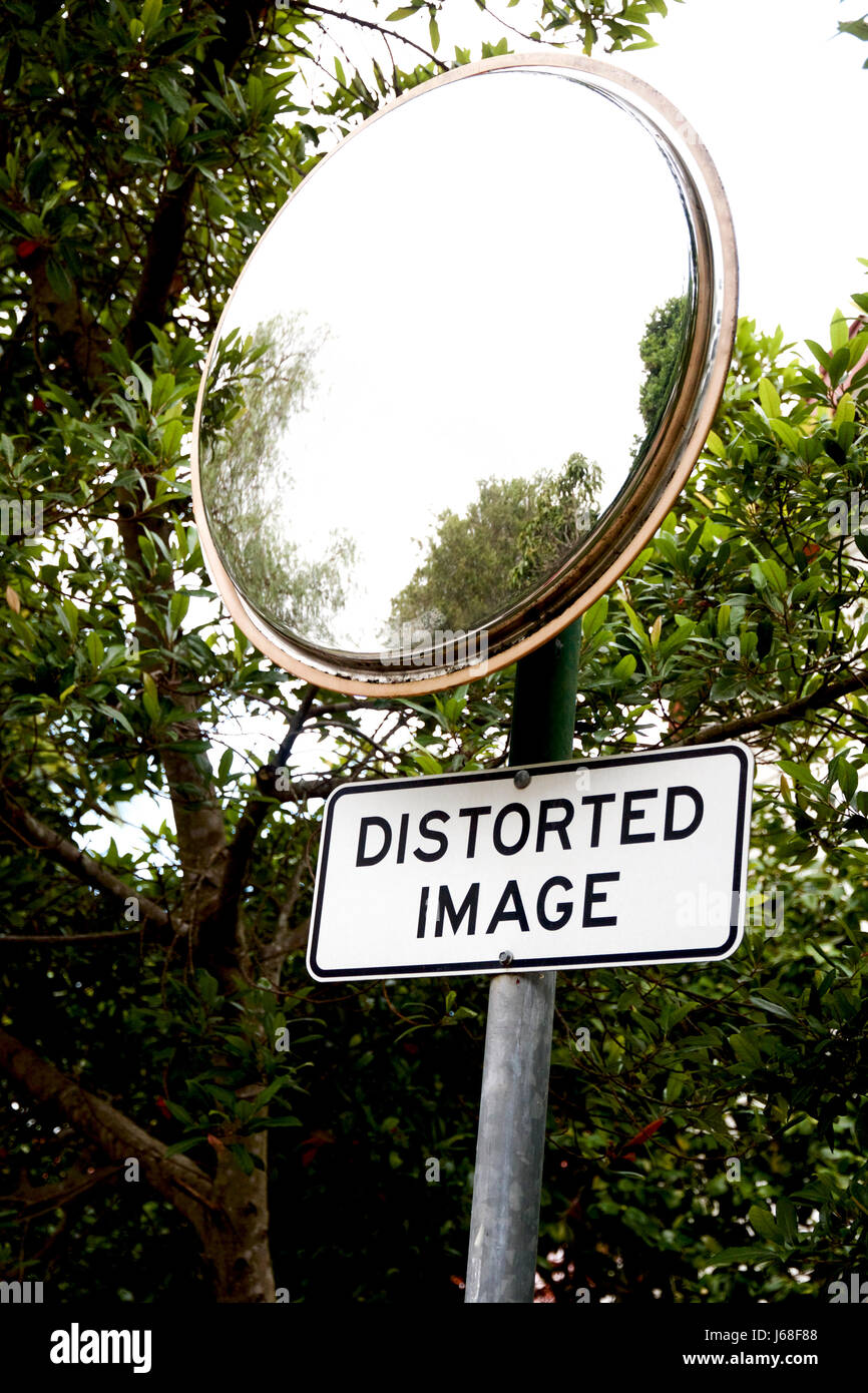 Safety mirror in a suburban street Stock Photo - Alamy