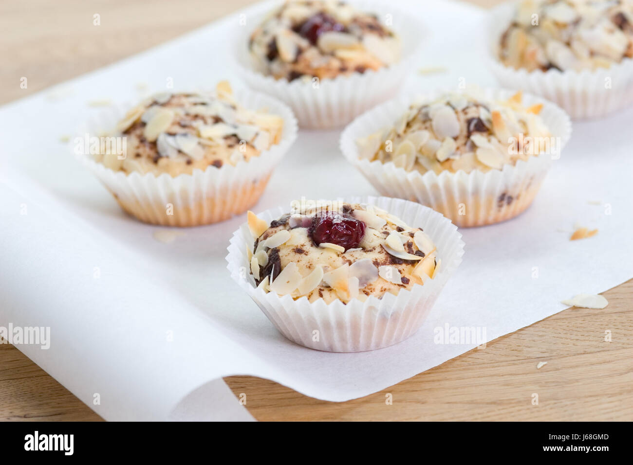 five cherry tart Stock Photo - Alamy