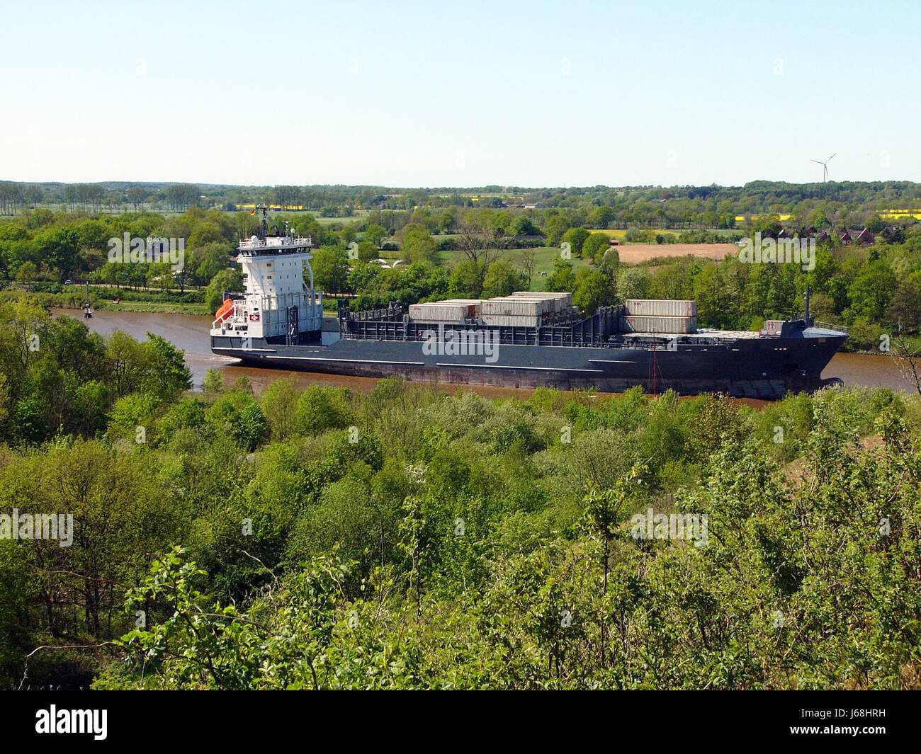 container ship - kiel canal Stock Photo - Alamy