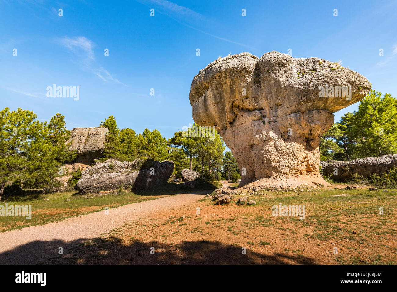 Erosion rocks in reserve park Enchanted City in Cuenca,Spain Stock ...