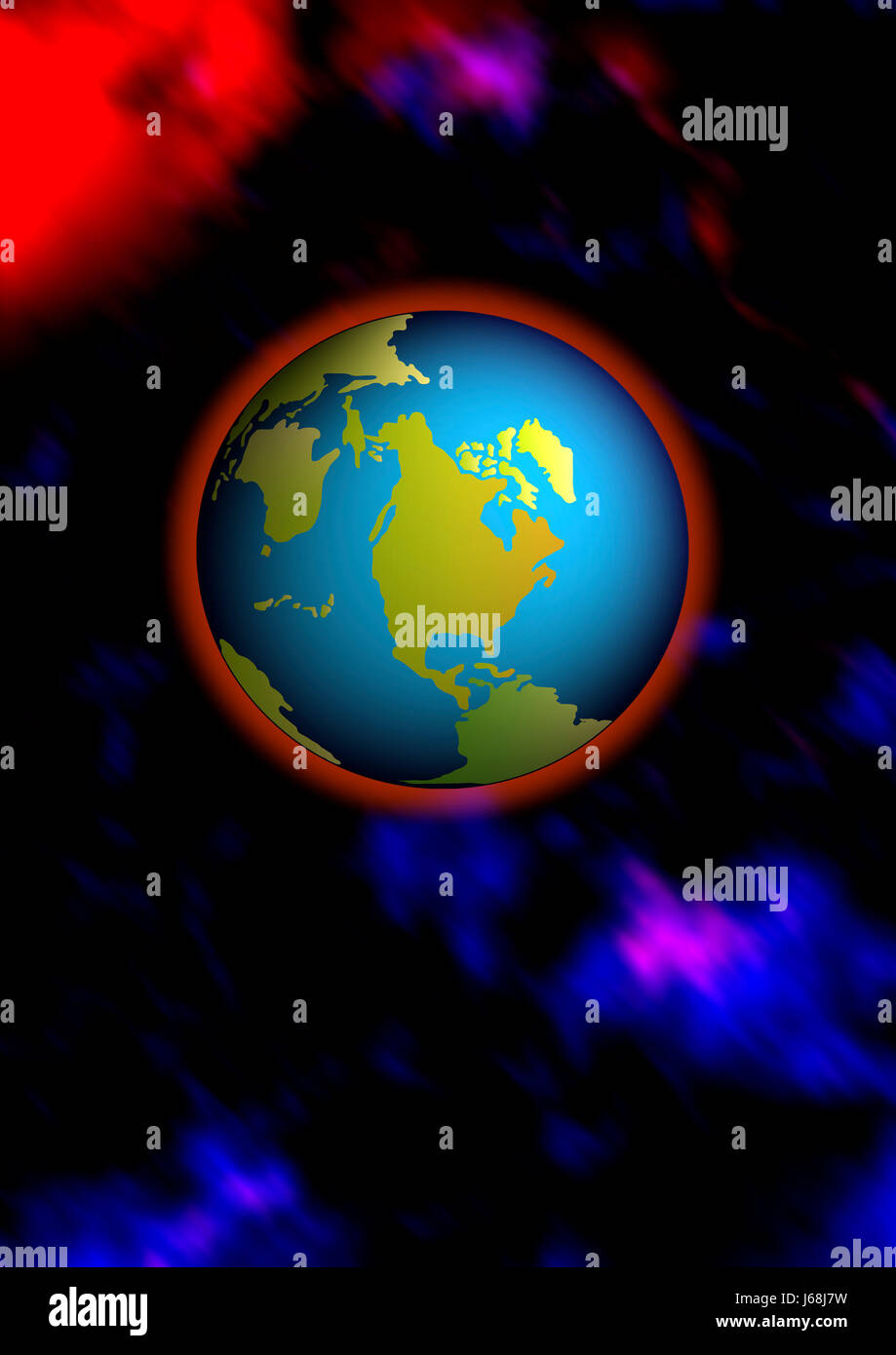 overheated earth in space Stock Photo - Alamy