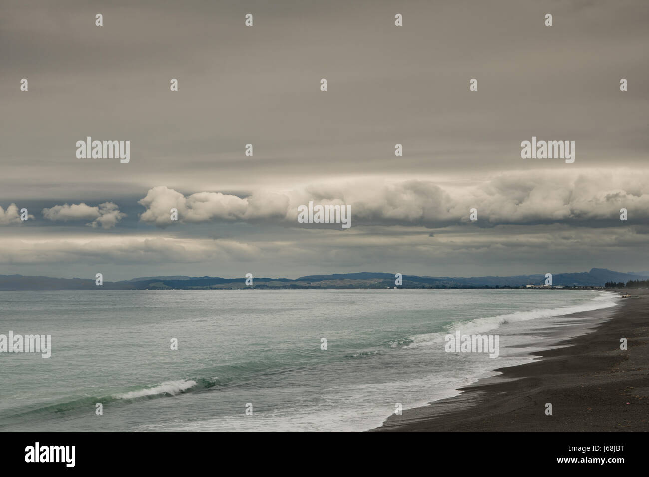Napier, New Zealand - March 9, 2017: South side of Hawkes Bay with ...