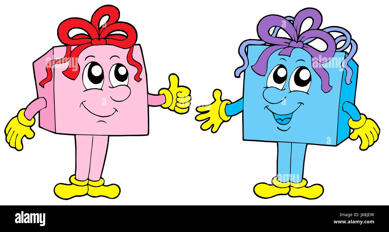 present gift box case imagining hand give two cardboard carton pair ...