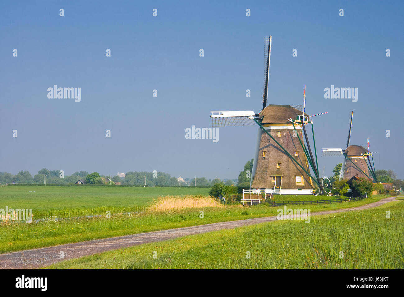 holland netherlands mill mills dutch blue agriculture farming field ...