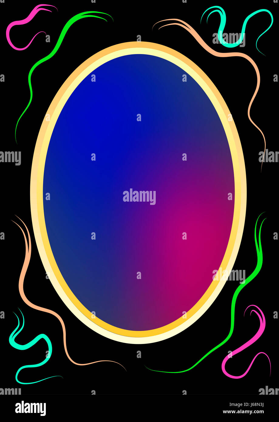 colored oval with curved lines Stock Photo - Alamy