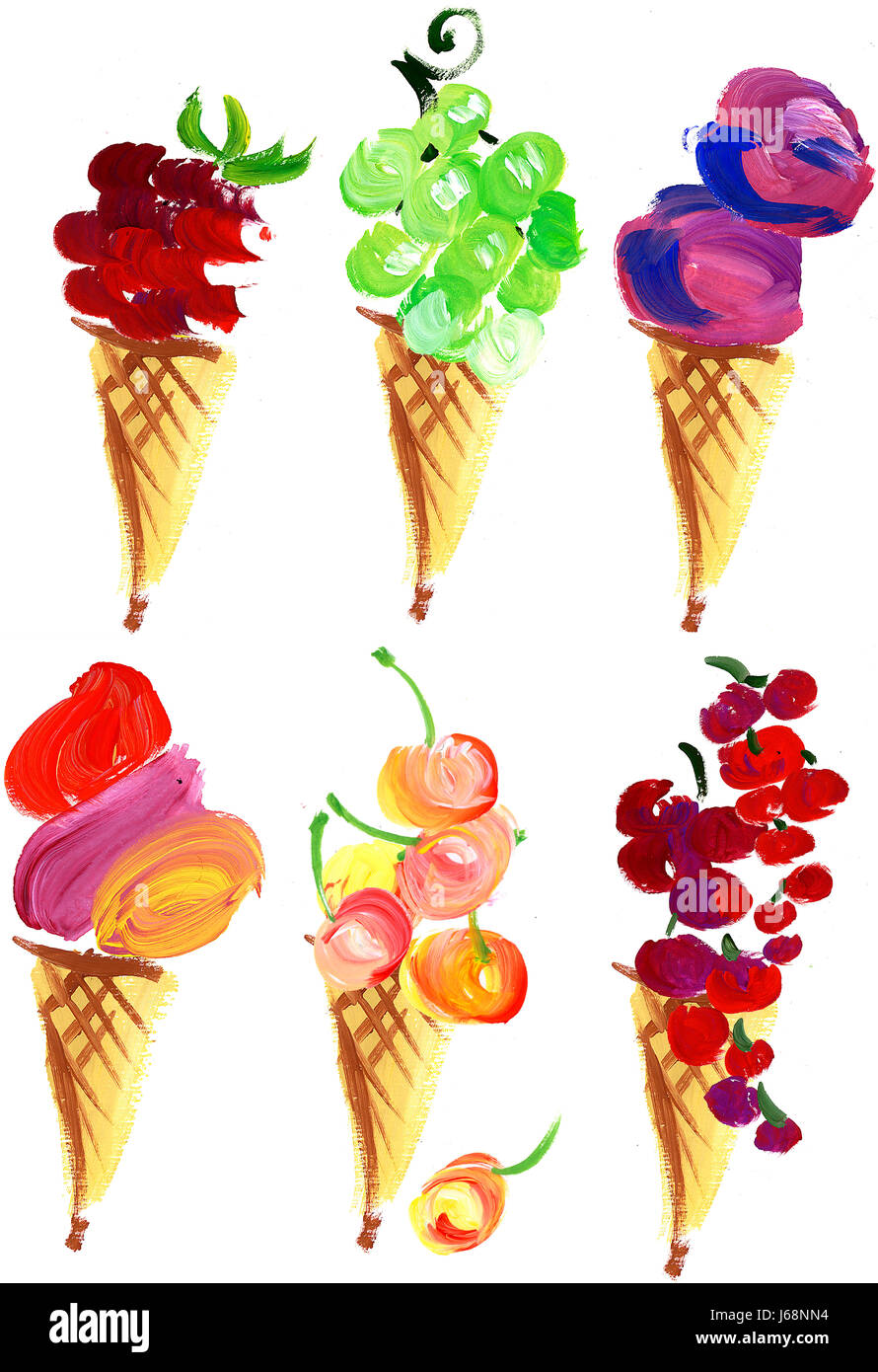 fruit italian sketch photo picture image copy deduction ice cream ice ...