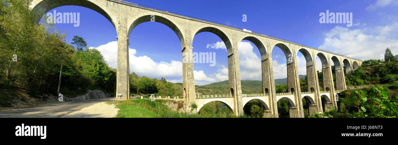 engineering bridge arch infrastructure viaduct structure france scenery ...