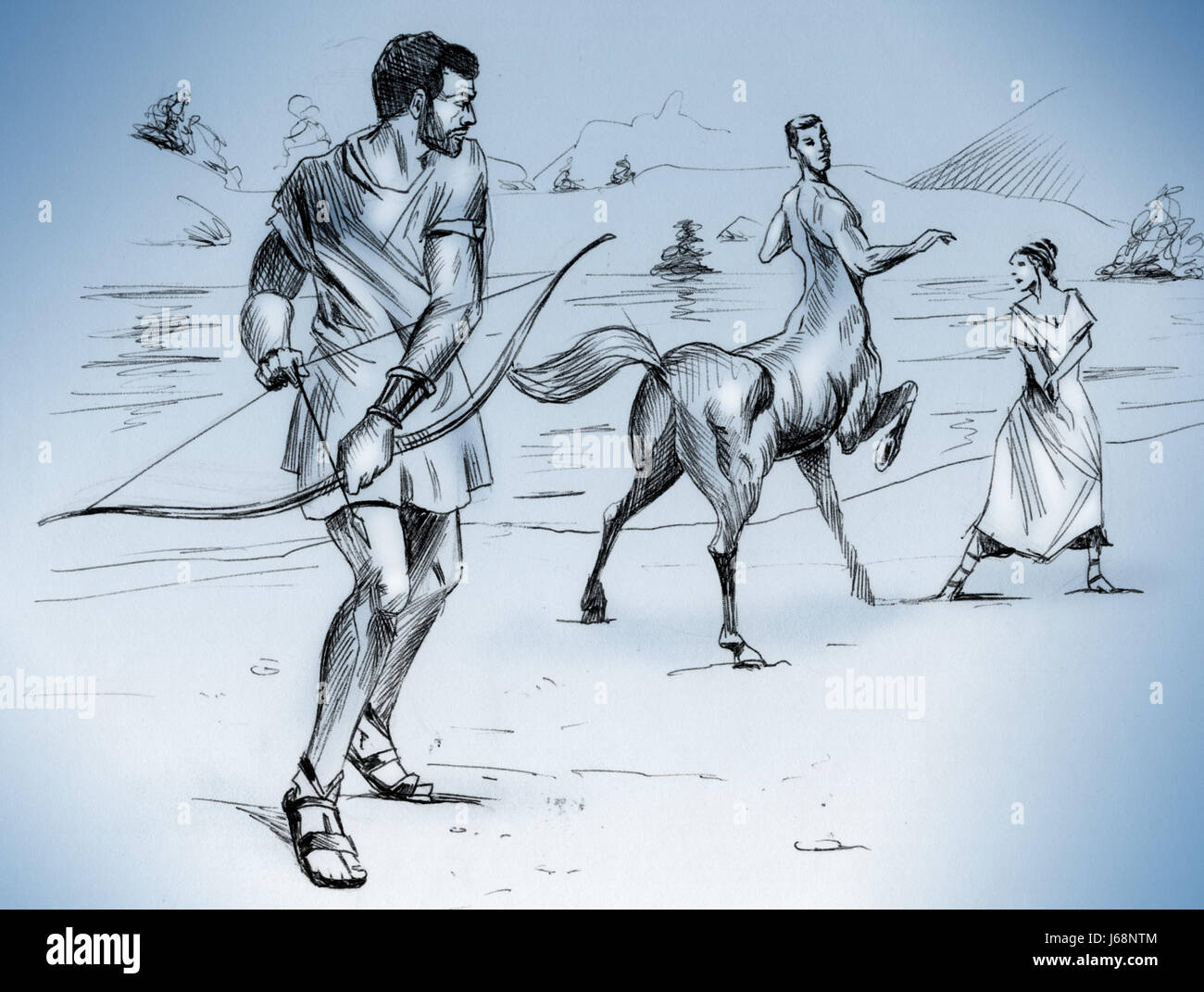 Centaur Warrior Drawing