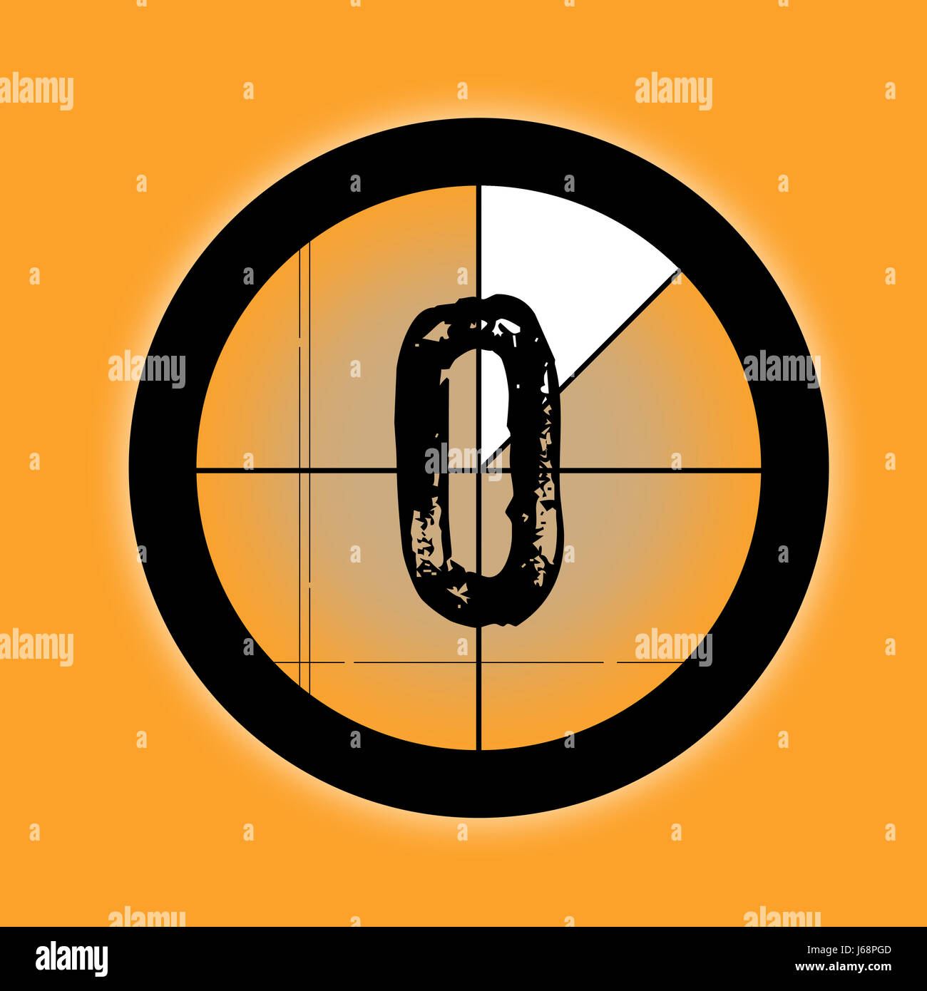 illustration zero number frame framework film orange illustration zero ...