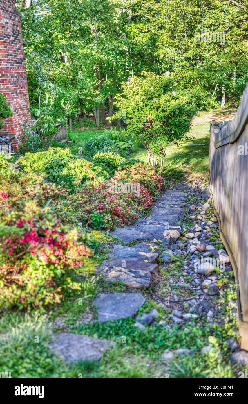 Stone path private garden hi-res stock photography and images - Alamy