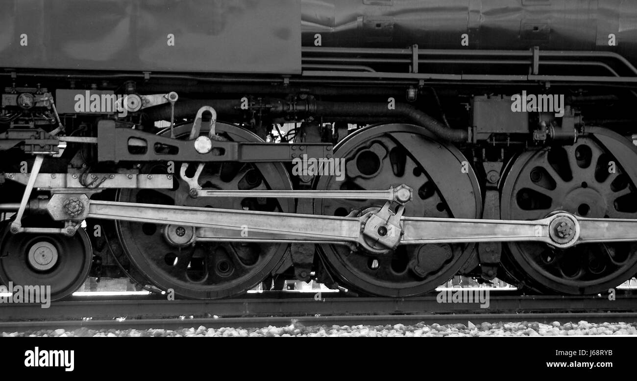 Under the locomotive Black and White Stock Photos & Images - Alamy