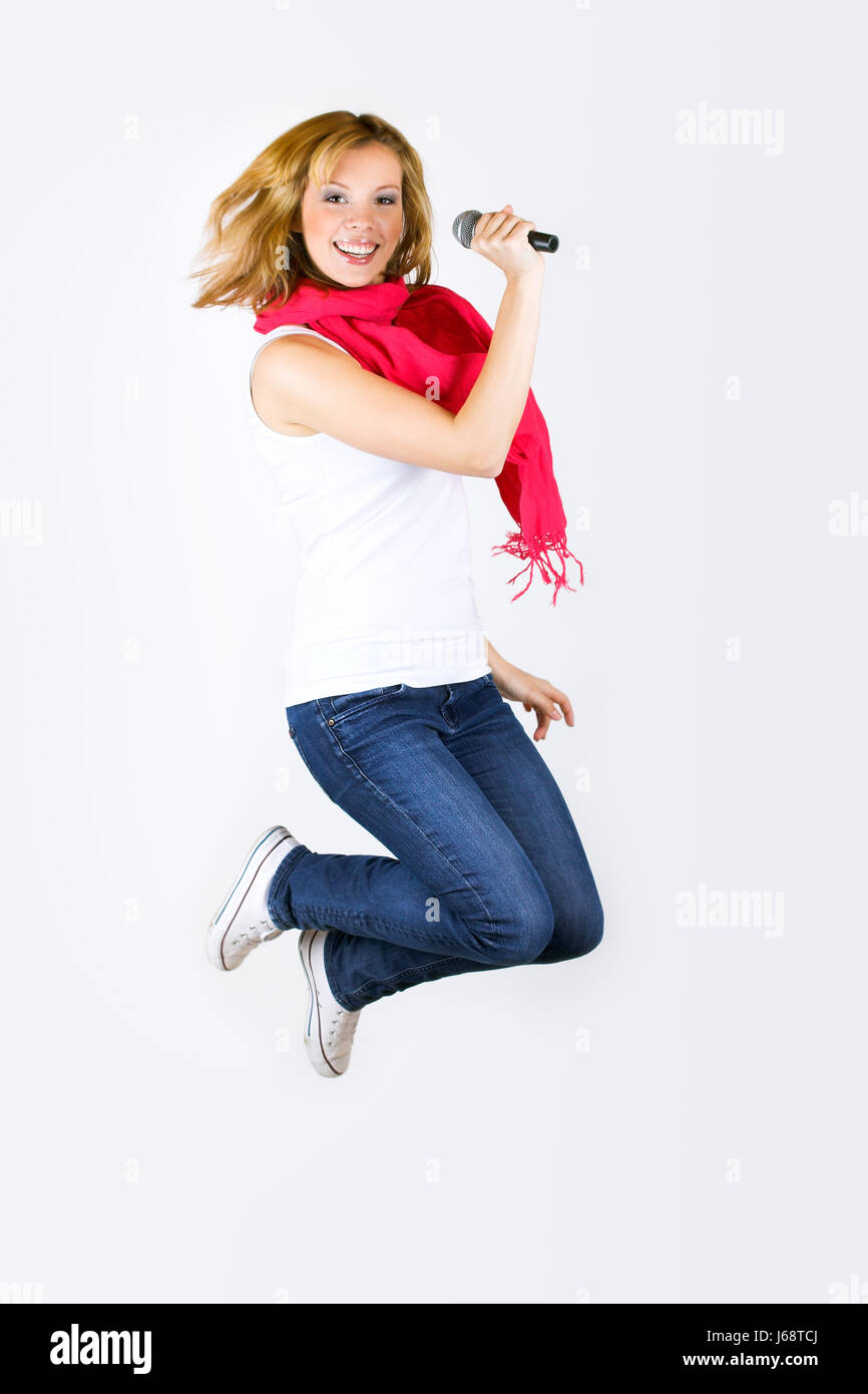 Singer jumping hi-res stock photography and images - Alamy