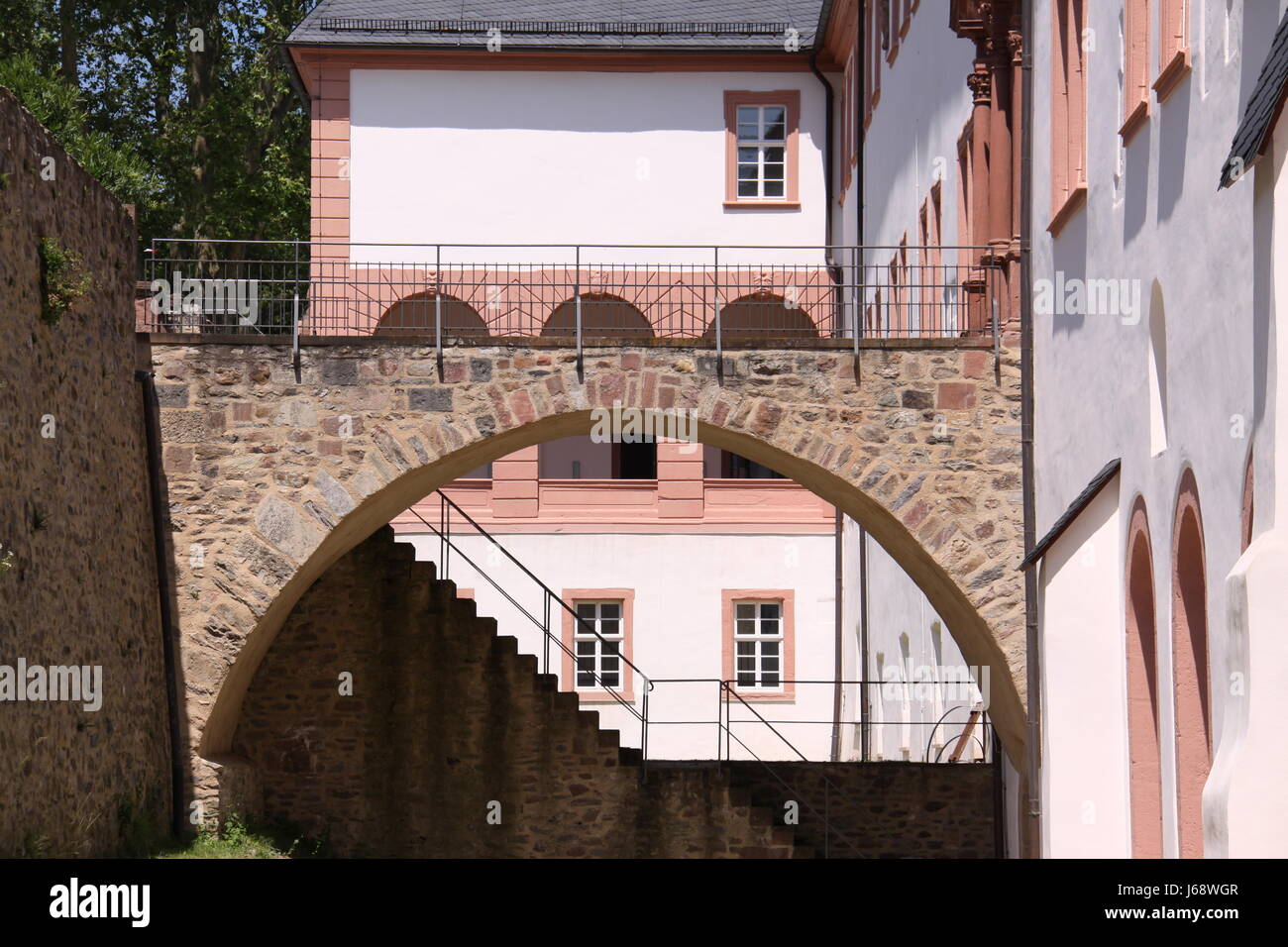 stairs bridge arc railing arcs baluster stair-rail historical church ...