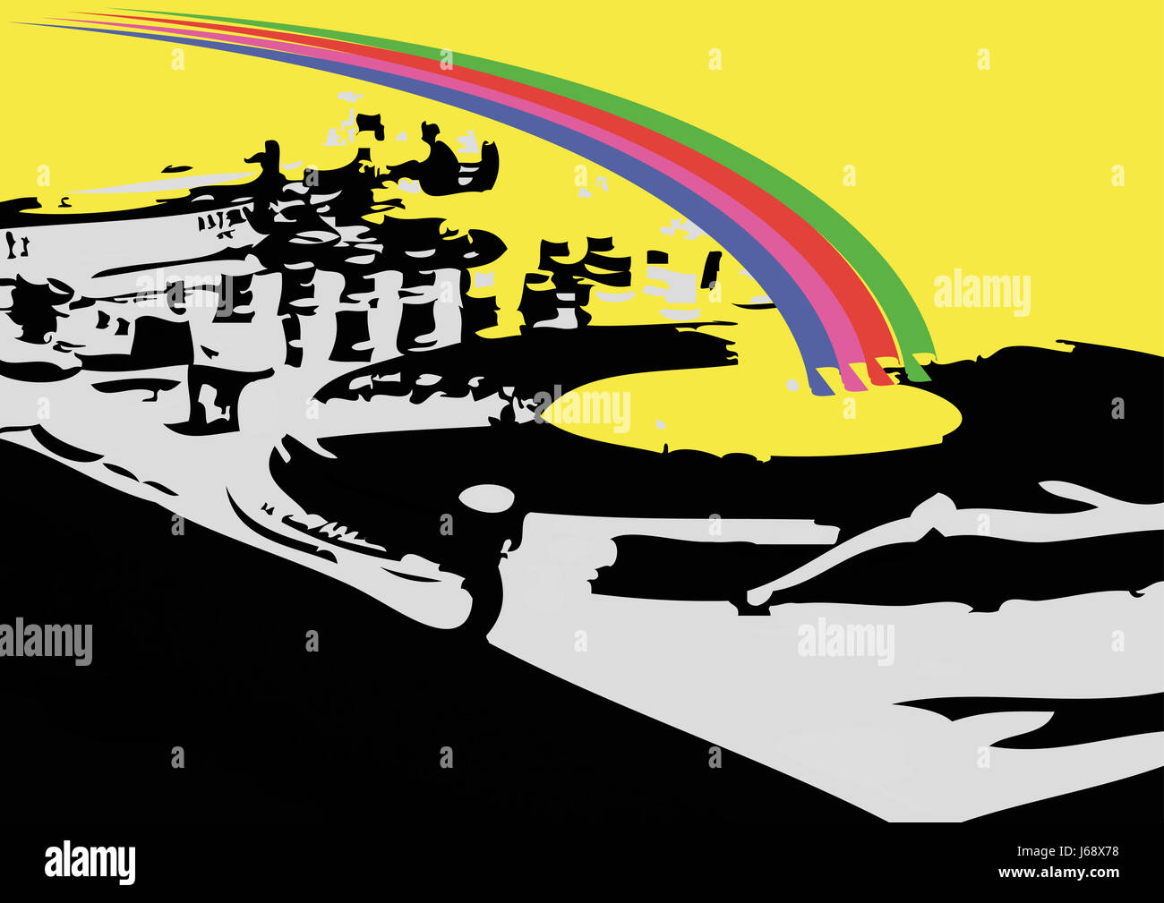 music turn twirl electric dj turntable table at work disco house ...