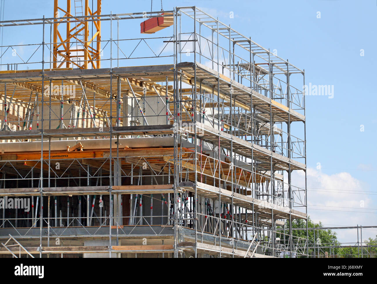 house building new building multiple family dwelling scaffold ...
