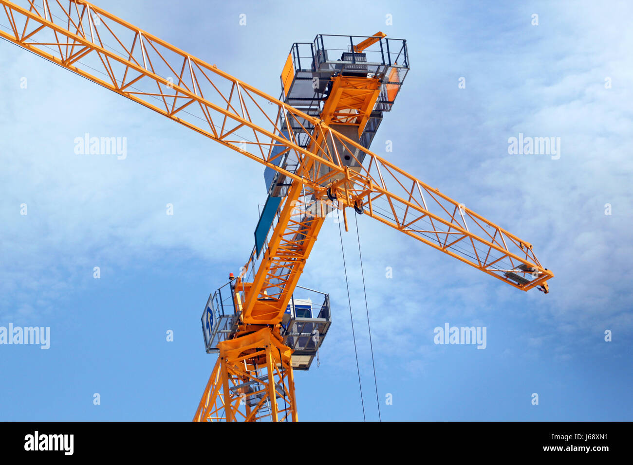 transport building crane orange indolently carry wear rope crane ...