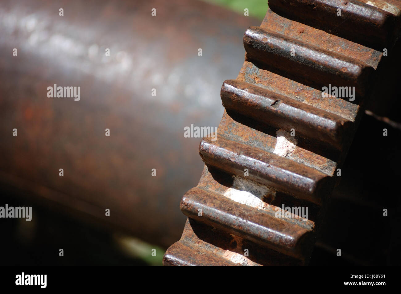 engine drive motor metal wave wheel cogwheel rust weatherworn old ...