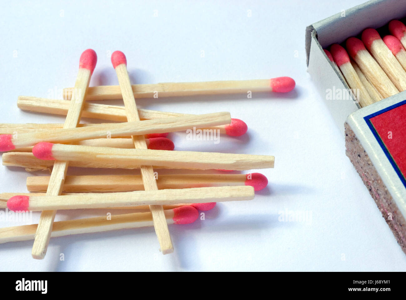 matches matchbox red light strike danger object objects macro close-up ...