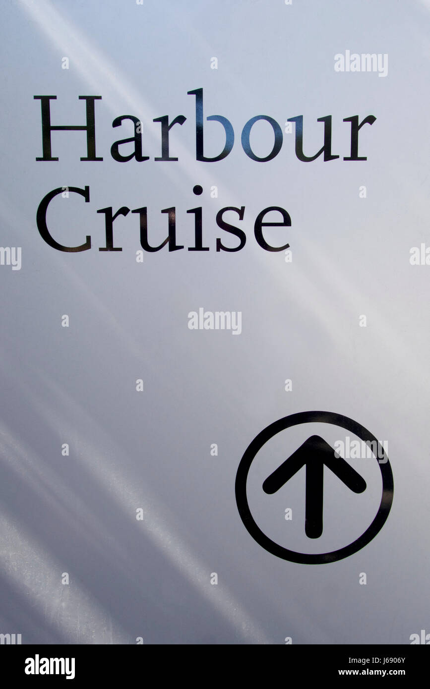 Harbour cruise signage Stock Photo - Alamy