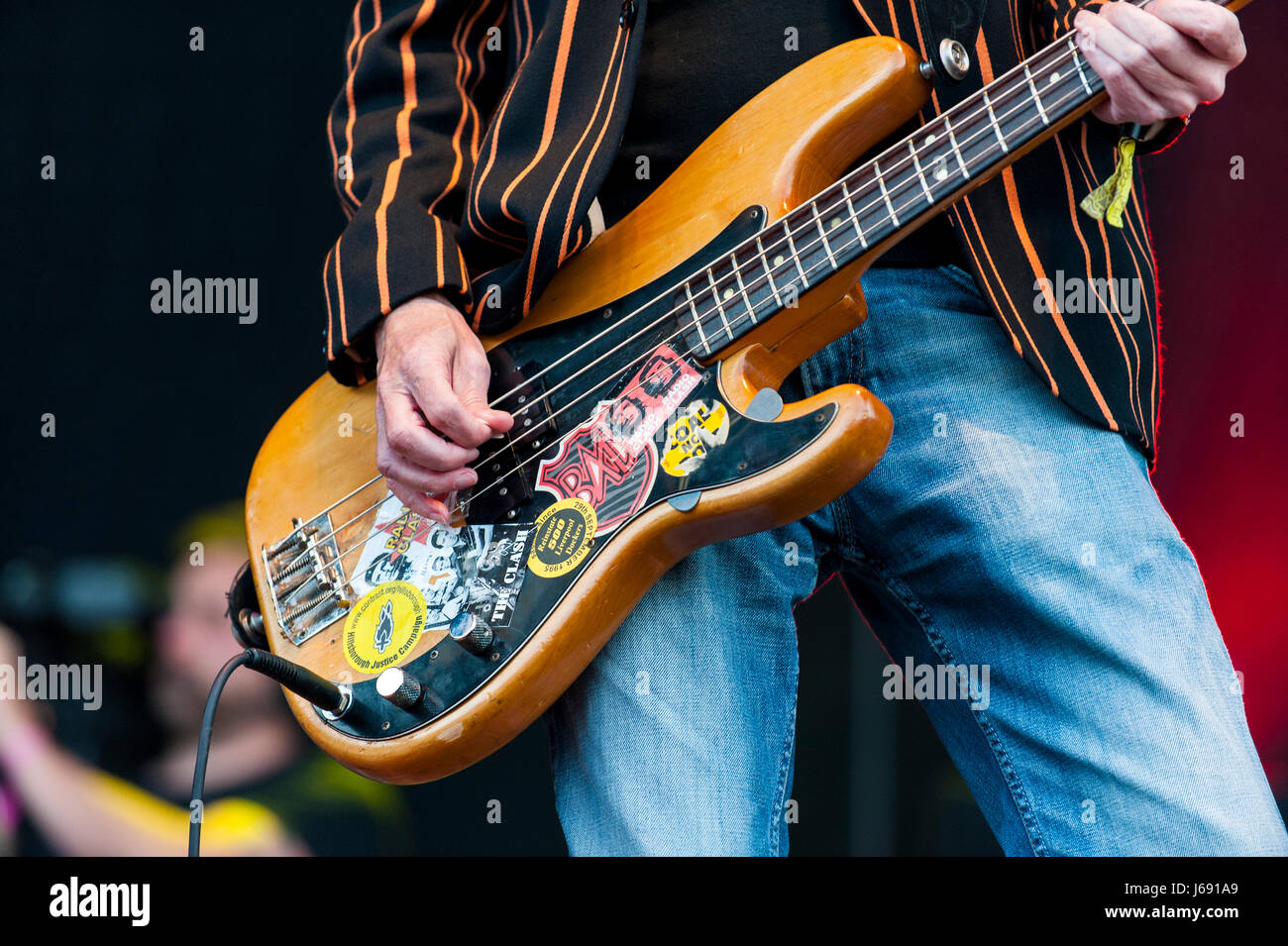Wirral, UK. 19th May 2017. Liverpool band, The Farm, with lead singer ...