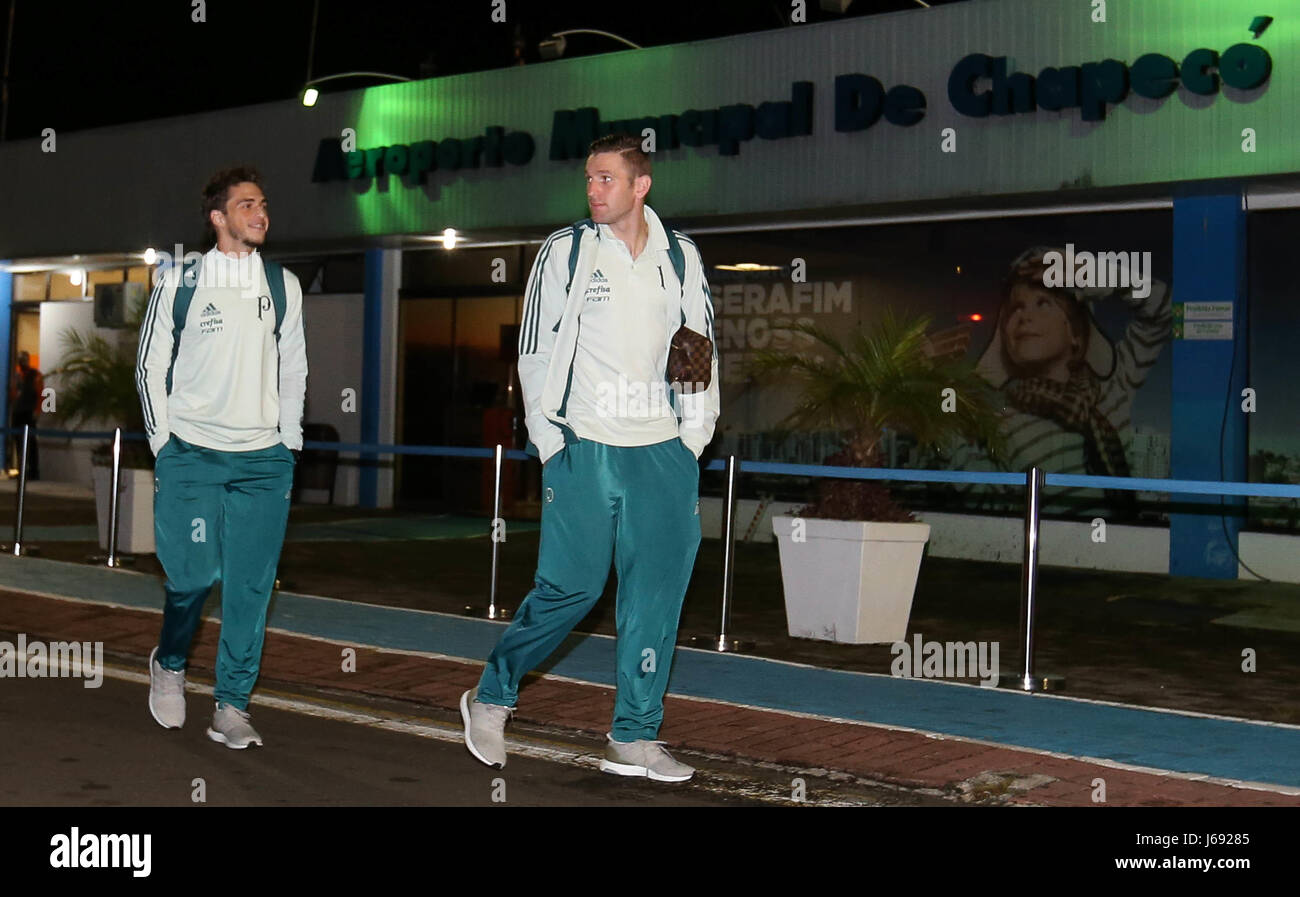 CHAPEC', SC - 19.05.2017: DESEMBARQUE DO PALMEIRAS EM CHAPEC' - The player Fabiano, from SE ...
