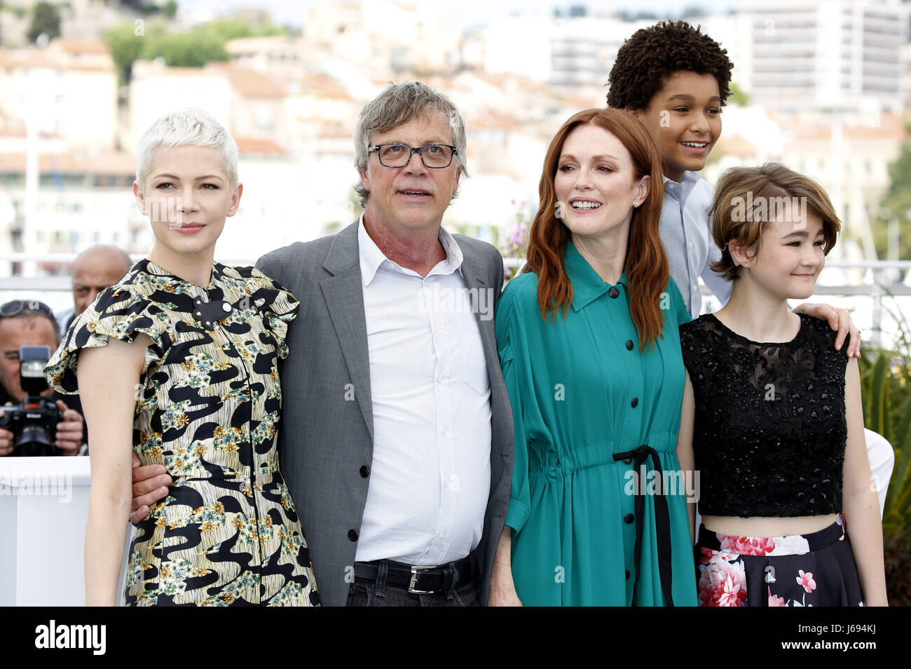 Cannes, Frankreich. 18th May, 2017. Michelle Williams, Todd Haynes, Julianne Moore, Jaden ...