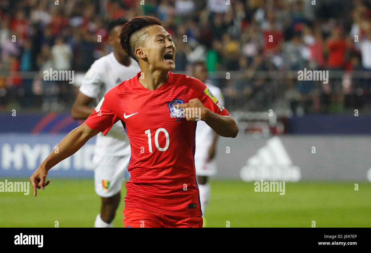 S. Korean player celebrates goal at FIFA U-20 World Cup South Korean ...