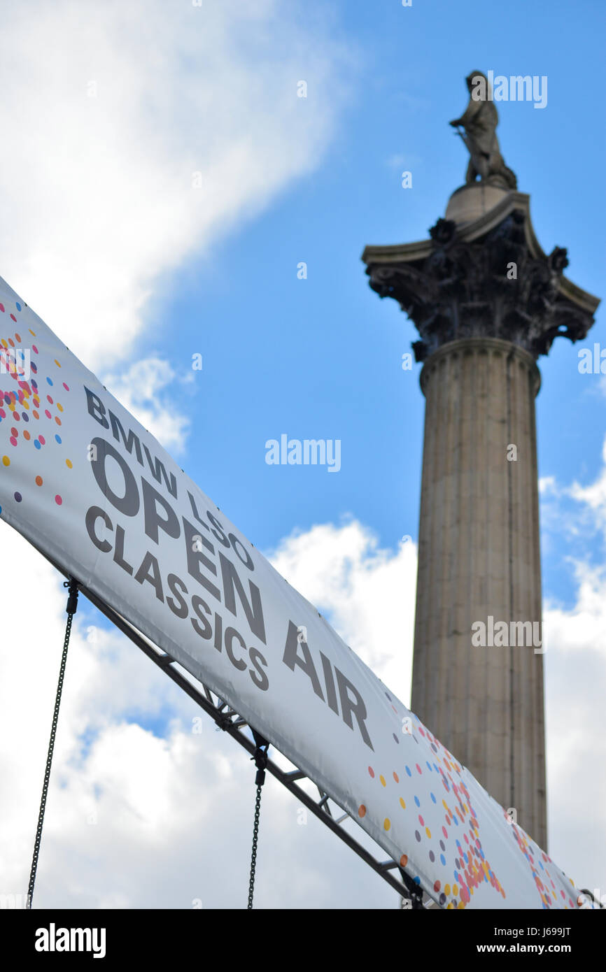 Trafalgar Square, London, UK. 20th May 2017. Trafalgar Square is ...