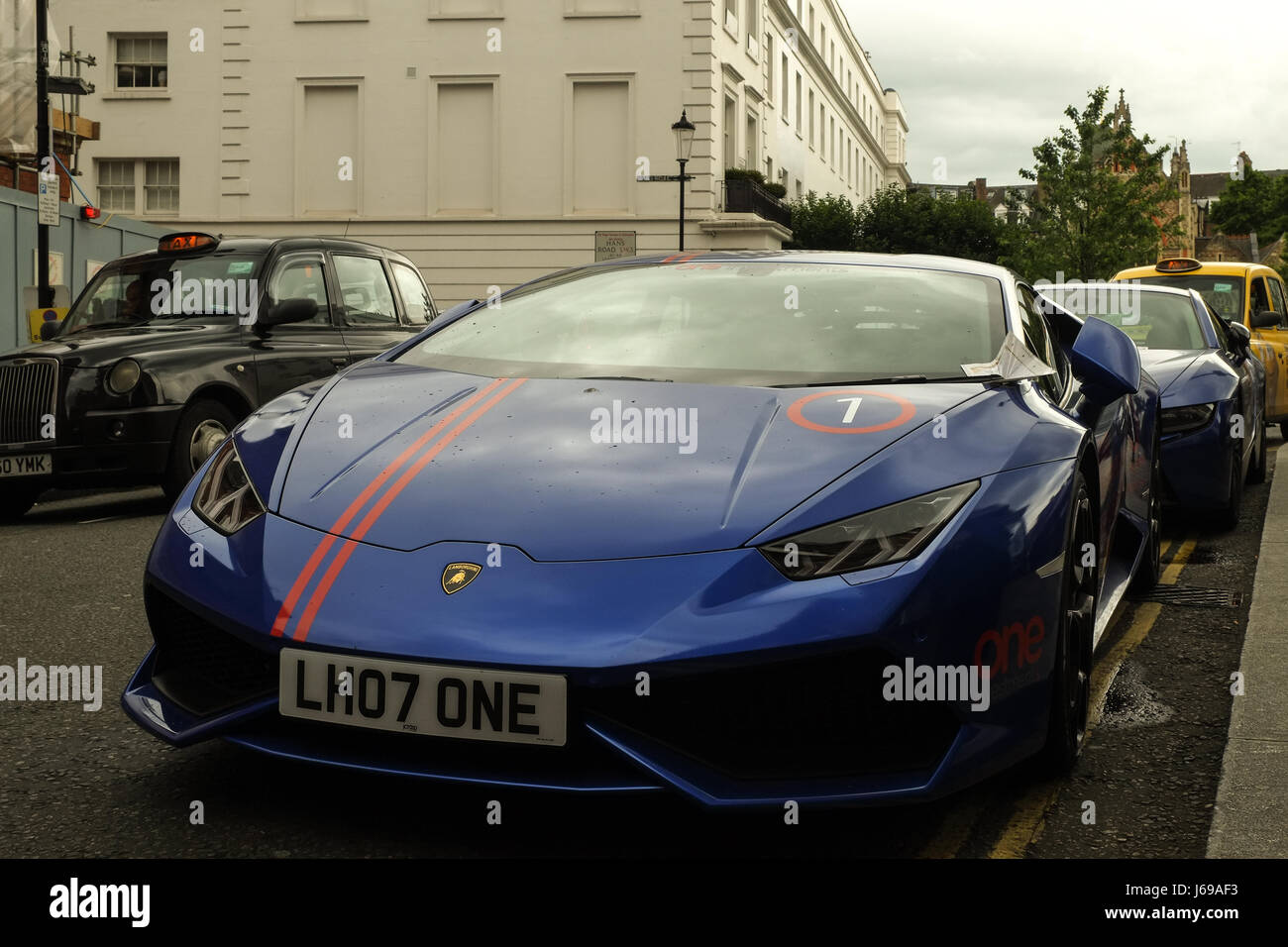 London, UK. 20th May 2017. Super cars seen outside Harrods ...