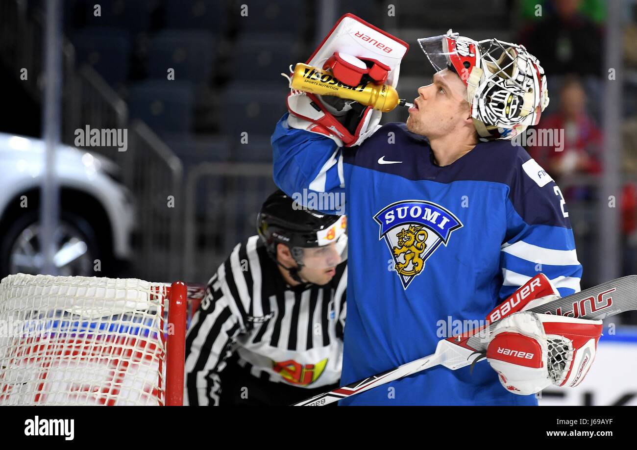 Cologne, Germany. 20th May, 2017. Finland's goalkeeper Harri Sateri ...