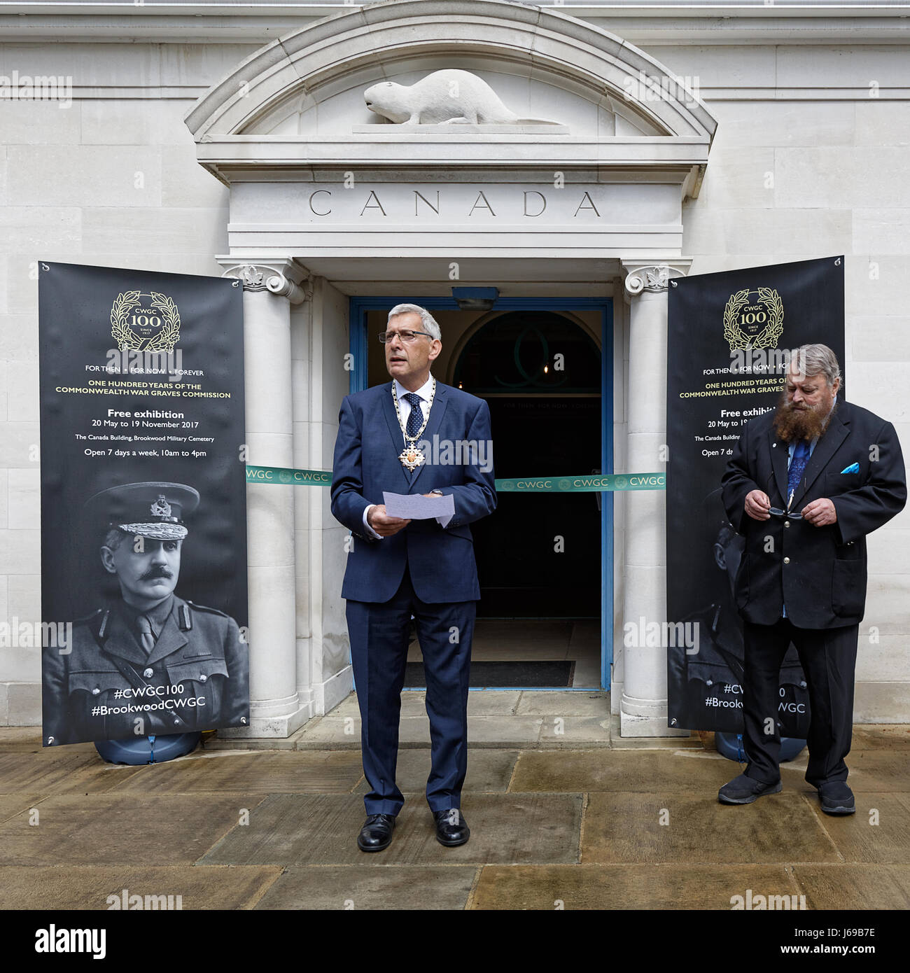 Brookwood Military Cemetery Surrey, UK. 20th May, 2017. Mayor of Woking ...