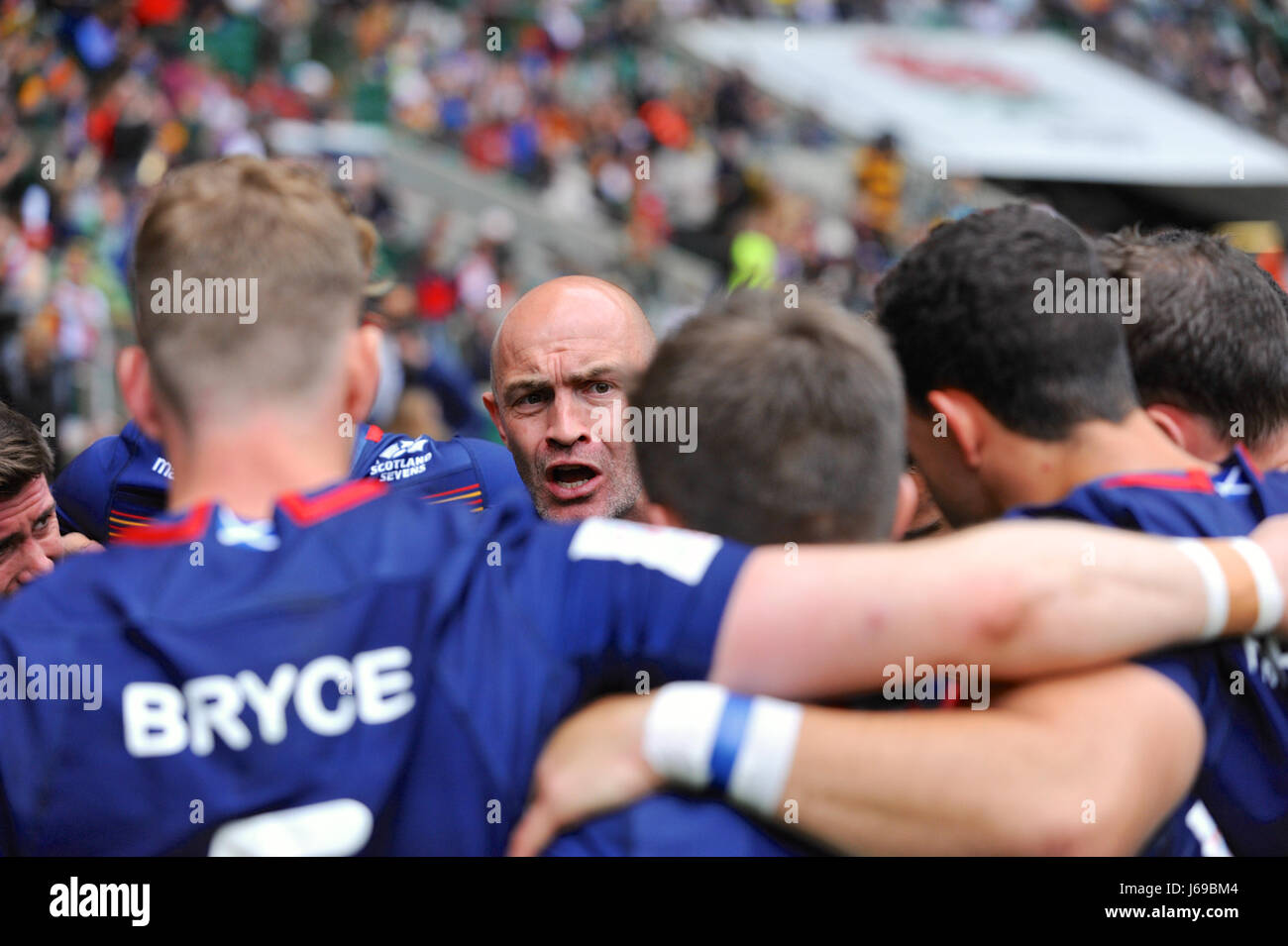 London, UK. 20th May, 2017. Callum McRae (Coach) talking during a team ...