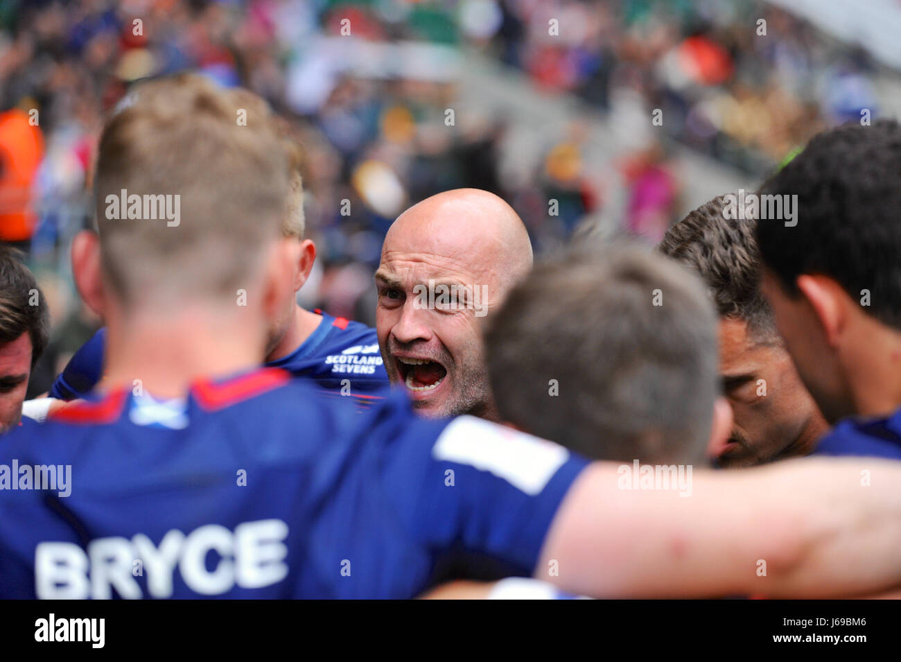 London, UK. 20th May, 2017. Callum McRae (Coach) talking during a team ...