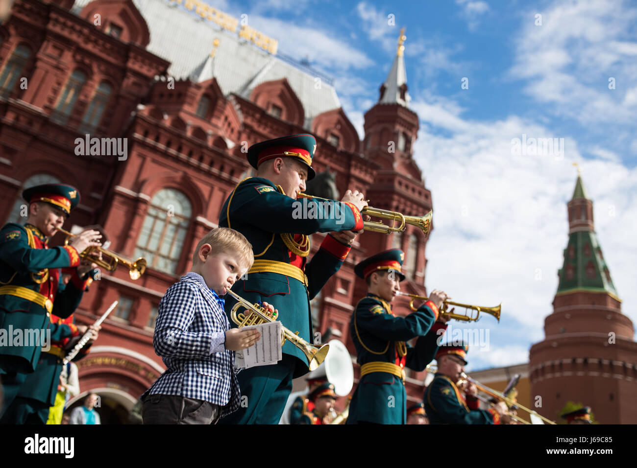 Moscow, Russian. 20th May, 2017. Musicians of the military band of the ...