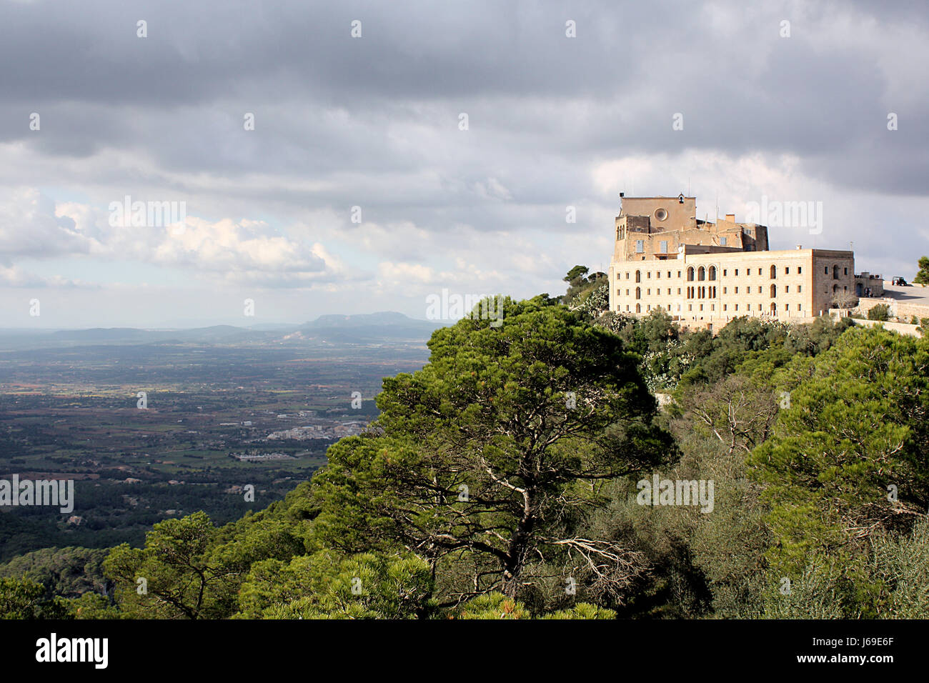 historical mallorca monastery sight view outlook perspective vista ...