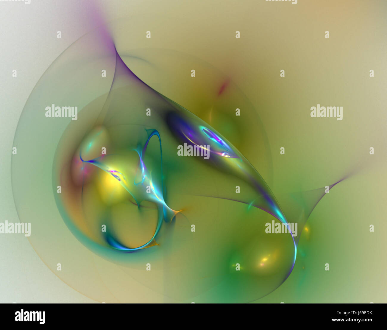 green waves illustration thread delicate fuzziness abstract ...