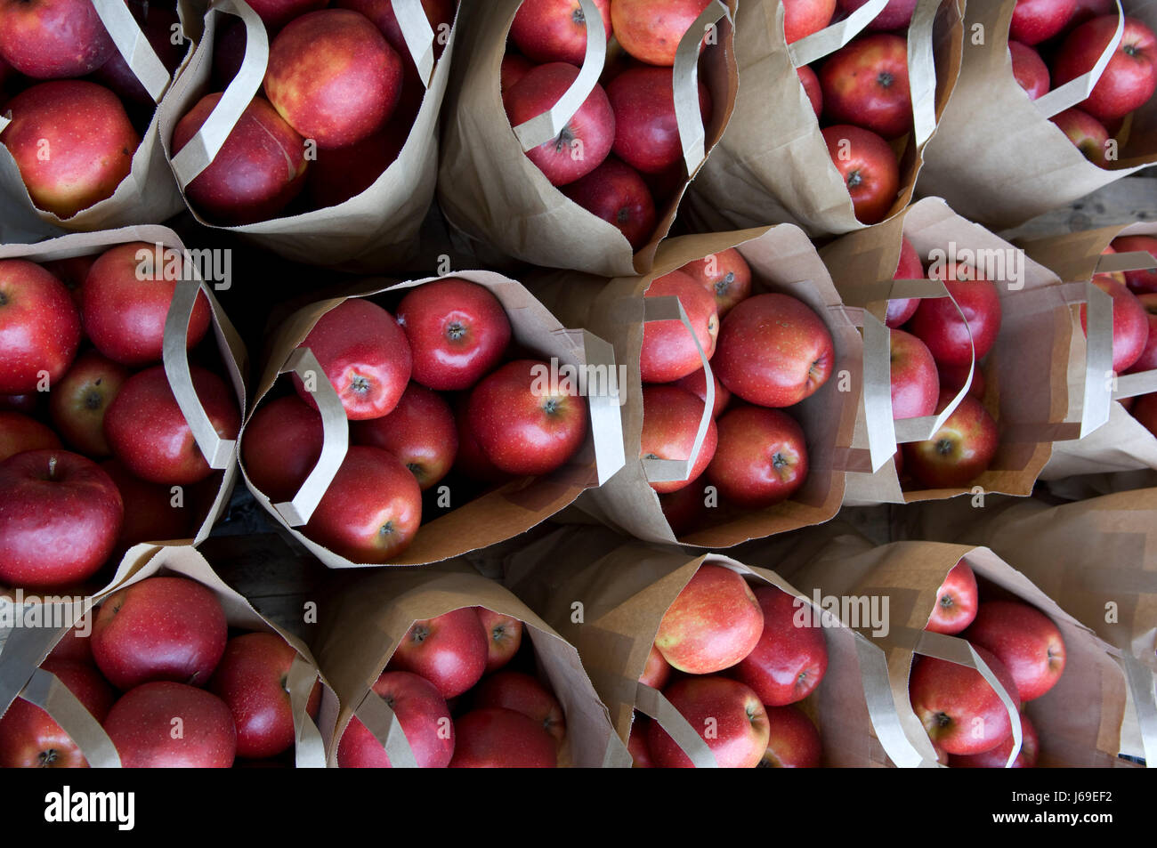 apples in paper bags Stock Photo - Alamy