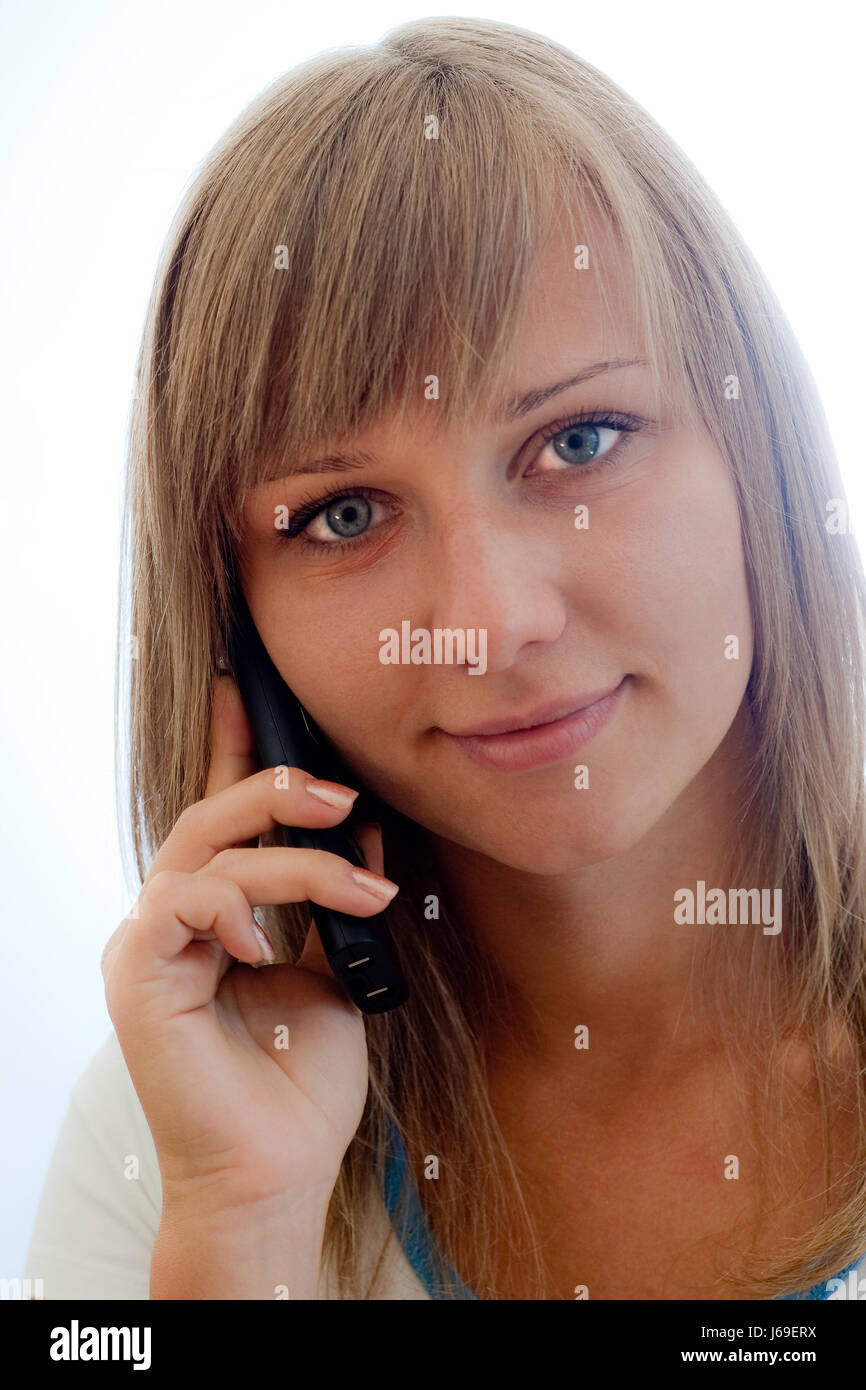 woman on phone Stock Photo - Alamy