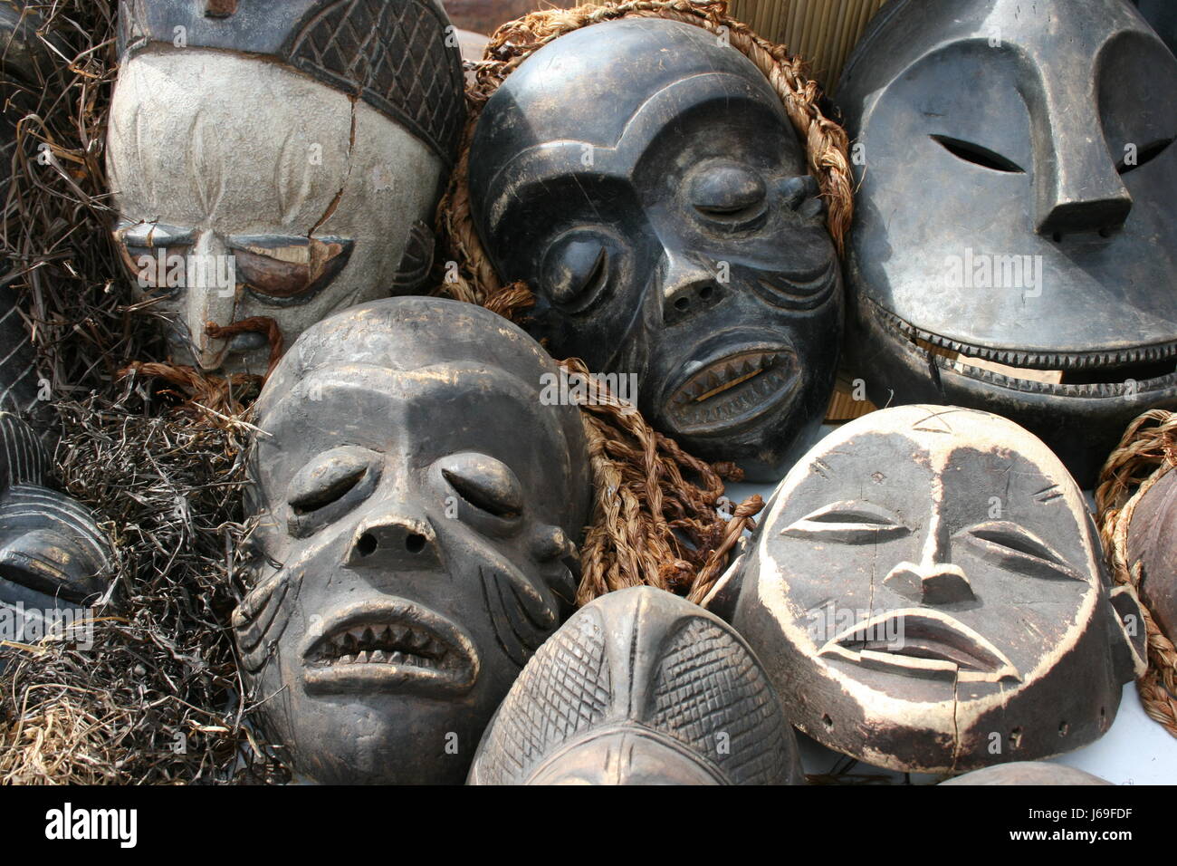african masks i Stock Photo - Alamy