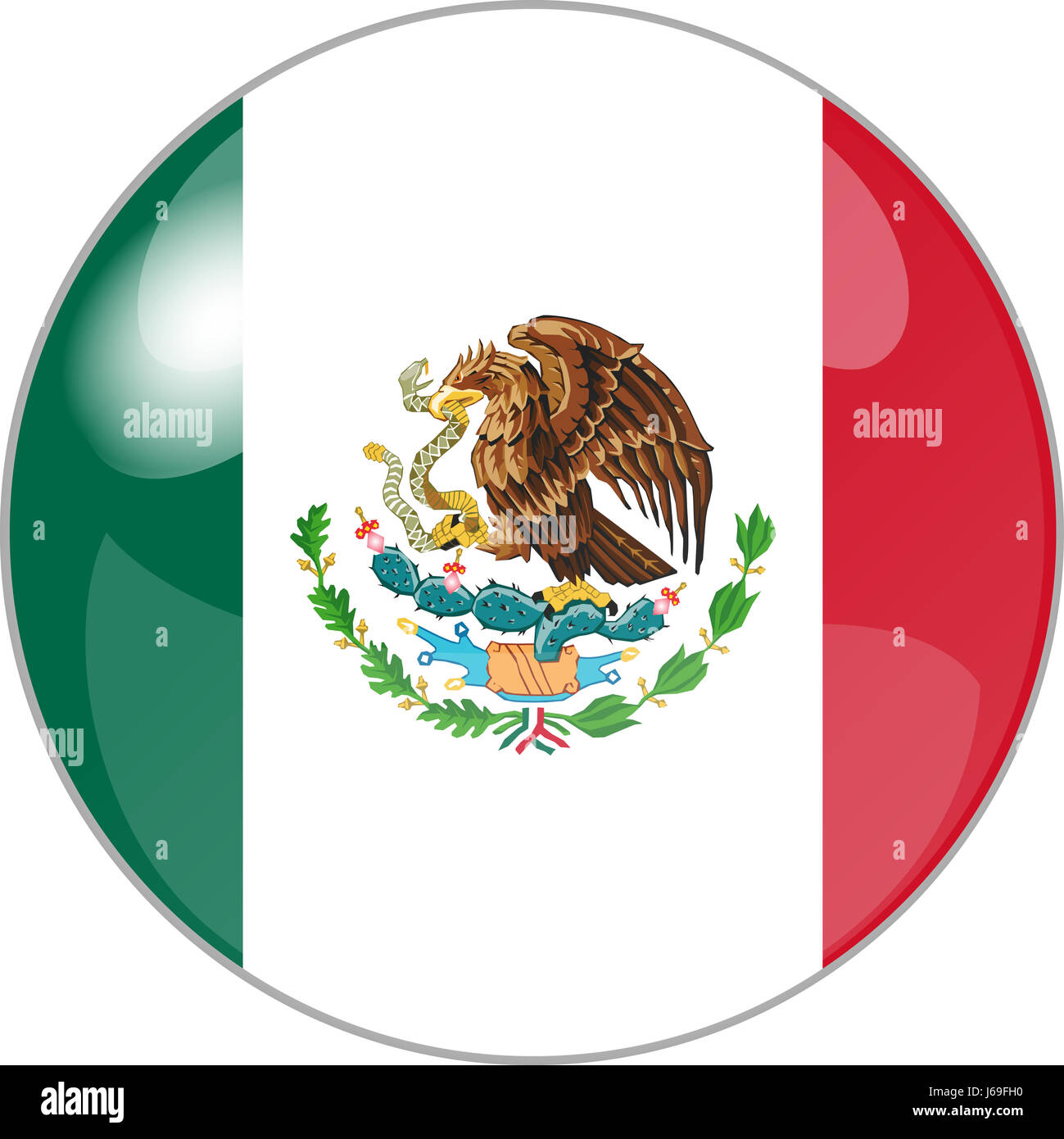 flag button nation complete perfect mexico reflection flag plastic ...