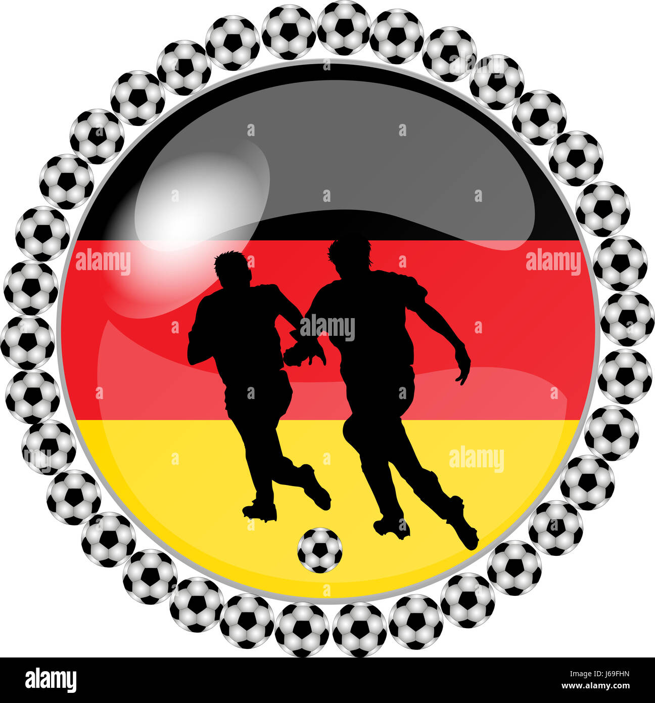 Button flag soccer world championship player ball flag hi-res stock ...