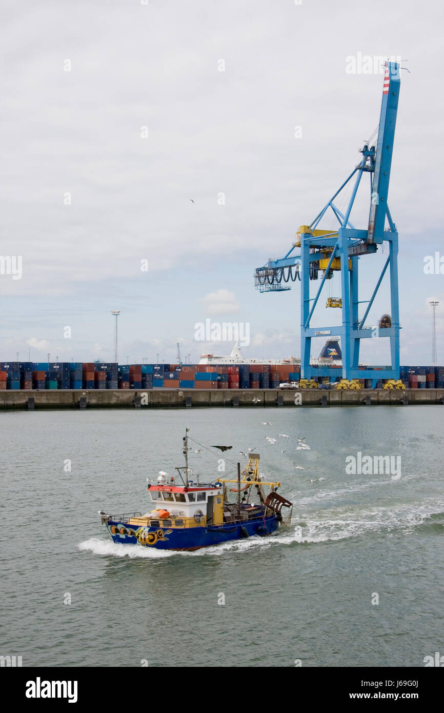 port dock container port mole ships sailing boat sailboat rowing boat ...