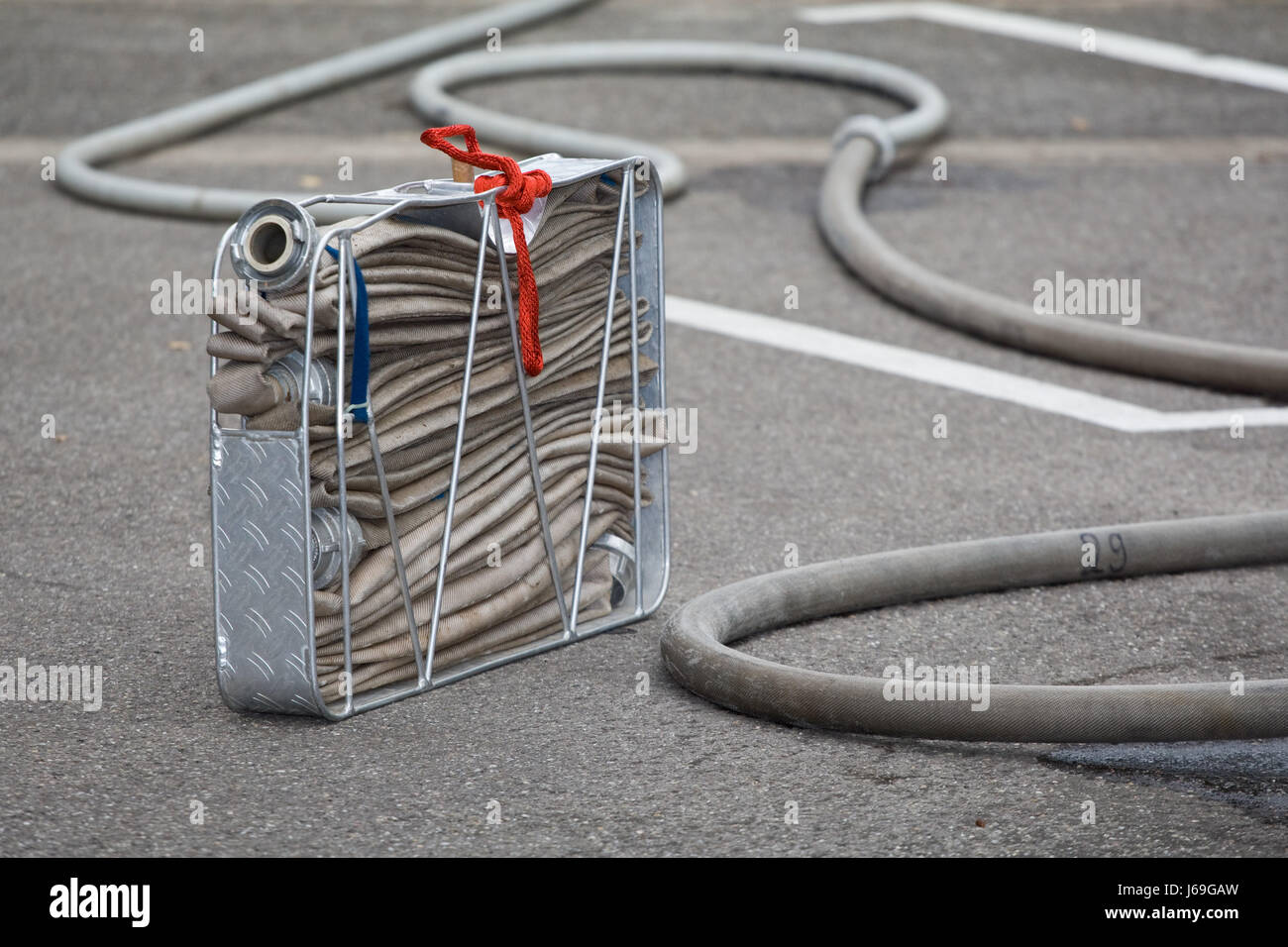 fire brigade hose water hose discharge fire brigade folded together ...