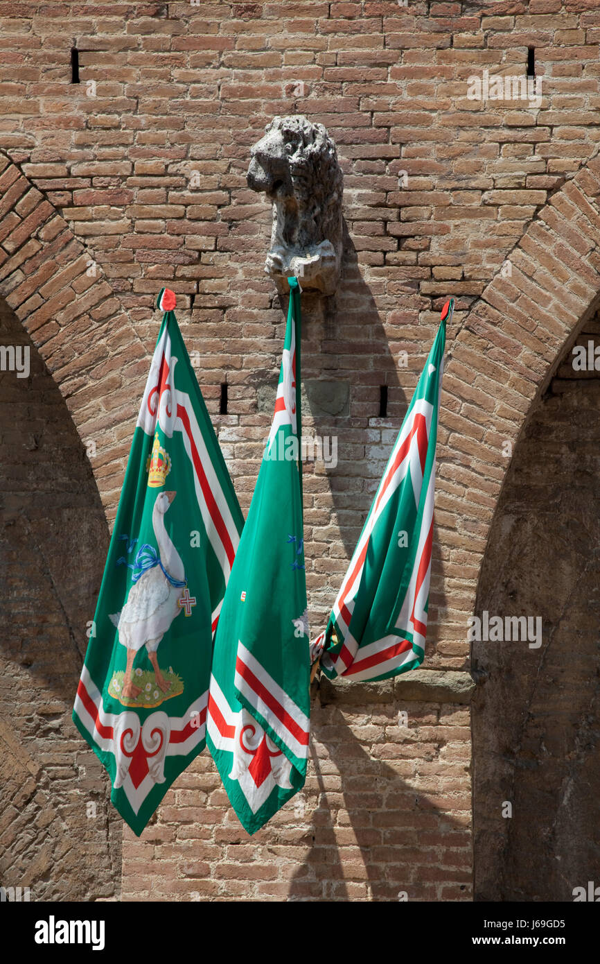 palio banners in district Stock Photo - Alamy