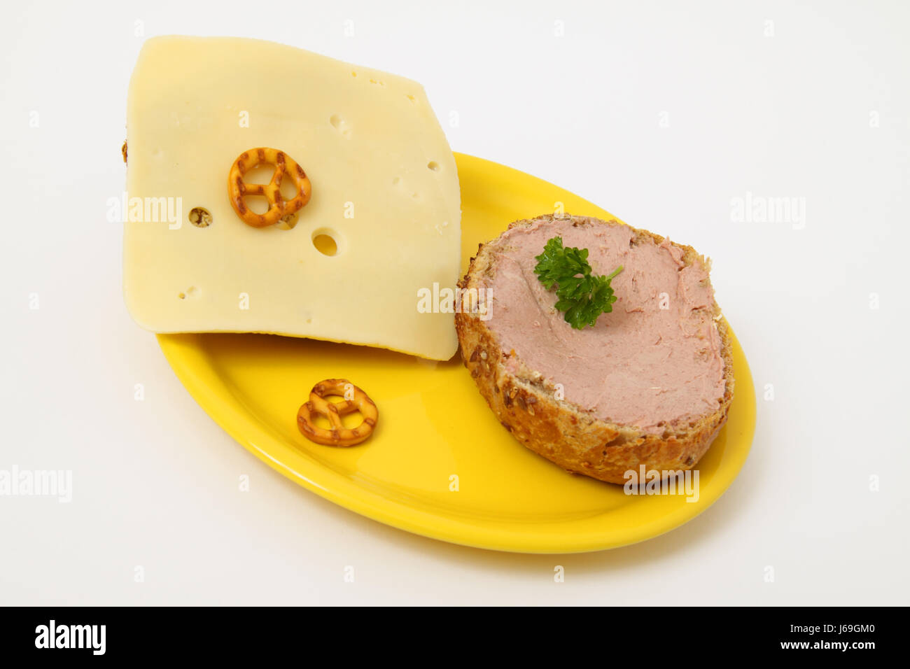 food aliment cheese roll kaiser liver sausage proved food aliment plate ...