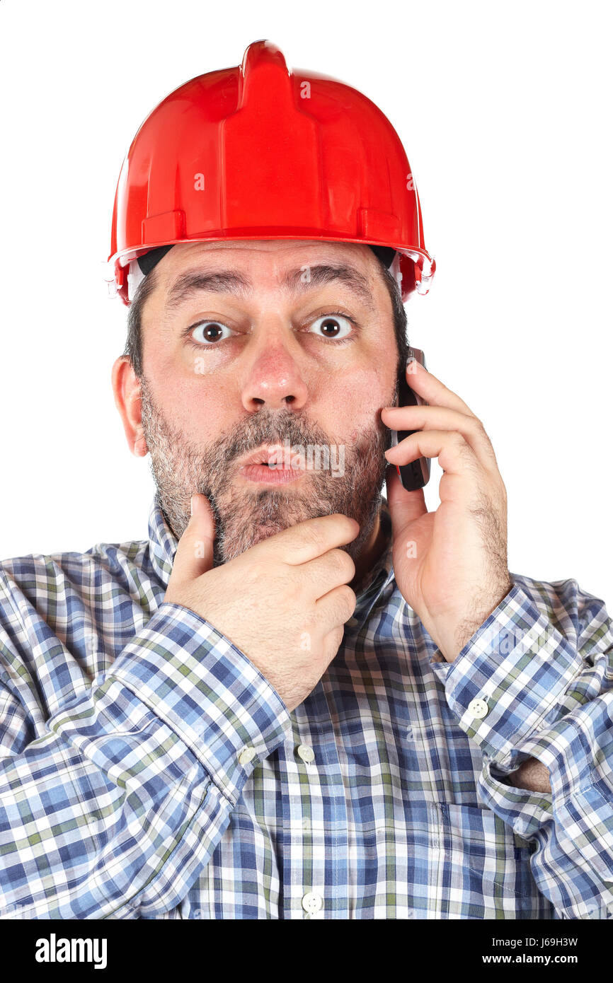 workers laborer worker wageworker employee man surprised astonished ...