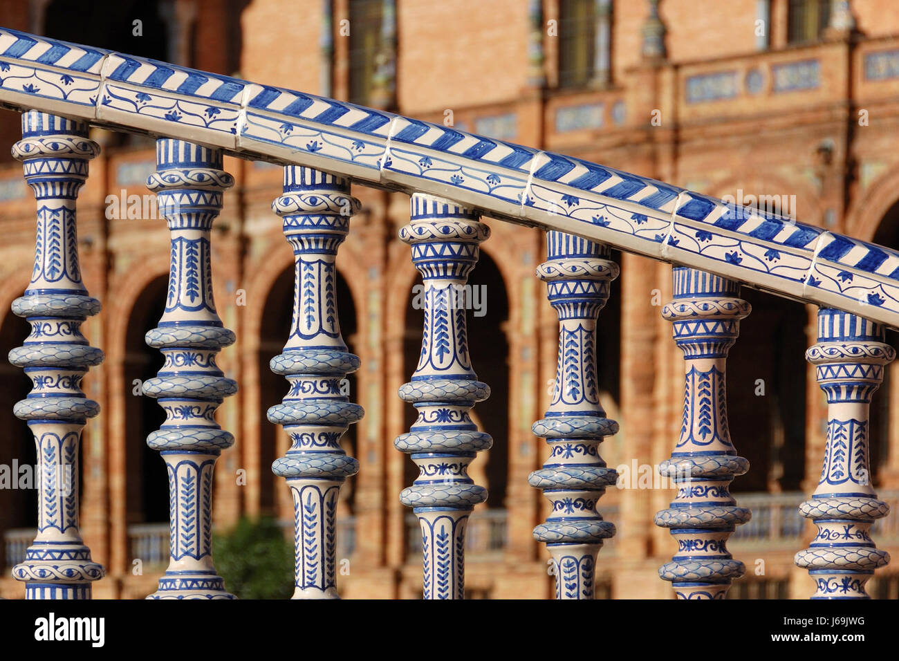 bridge railing sevilla Stock Photo - Alamy