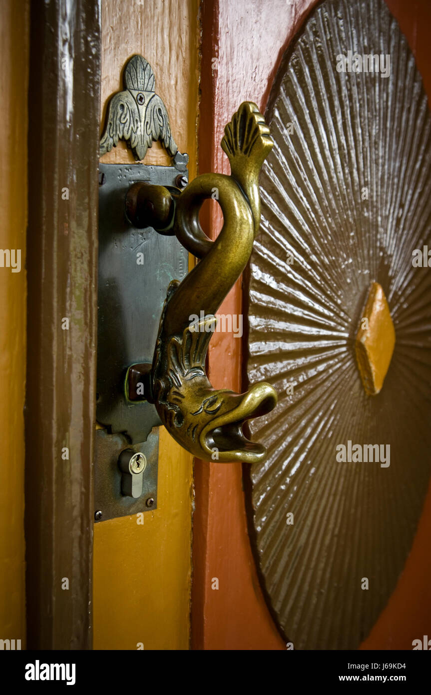 detail art entrance door exit doorknob lock detail art antique ...